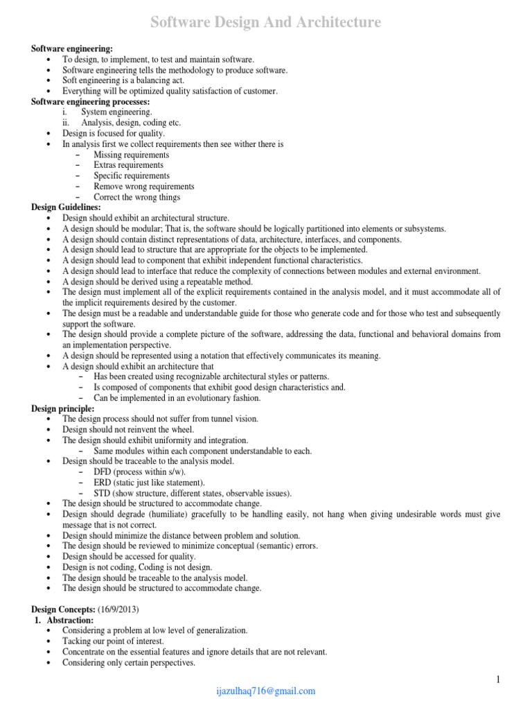 Design and Architecture | PDF | Component Based Software Engineering | Conceptual Model