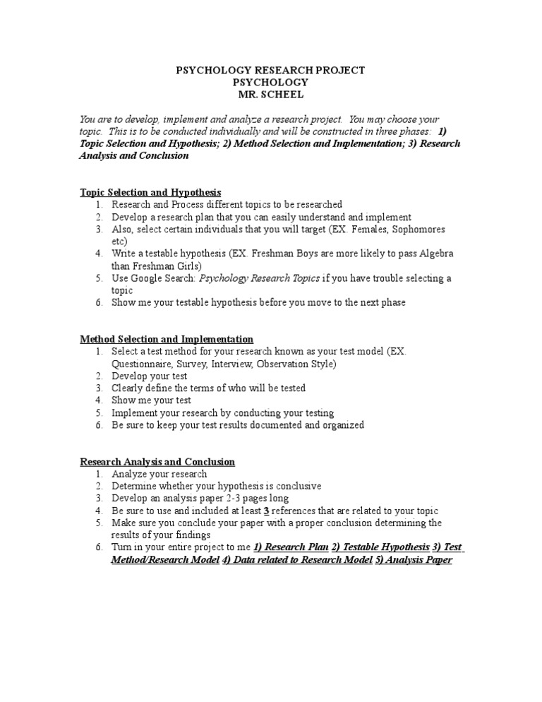 Psychology Research Project | PDF | Career & Growth