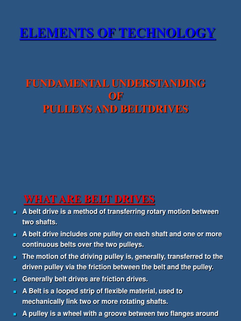 Understanding Belt Drives and Pulleys | PDF | Belt (Mechanical) | Machines