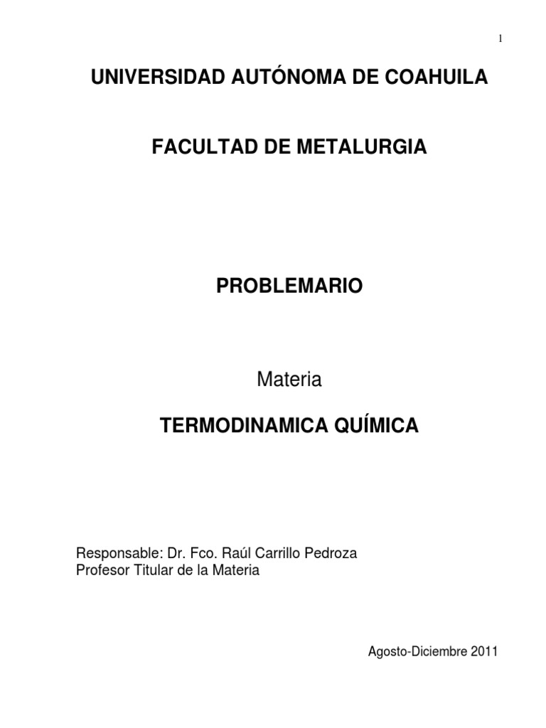 Problemario TQ11 | PDF | Cobre | Aluminio