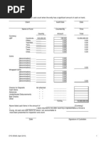 Cash Audit Form | PDF