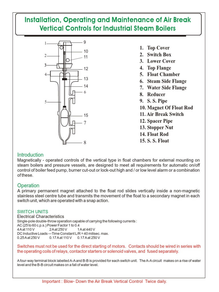 Installation and Maintenance of Air Break Vertical Controls for Steam ...