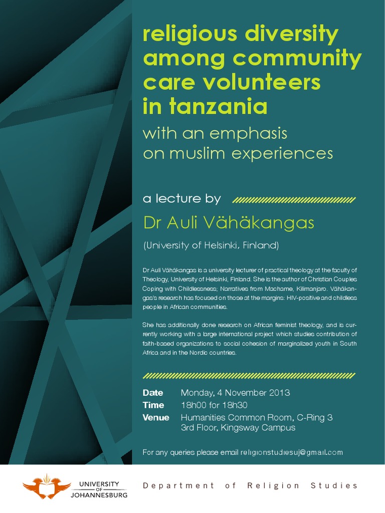 Religious Diversity Lecture Poster | PDF | Religion And Belief