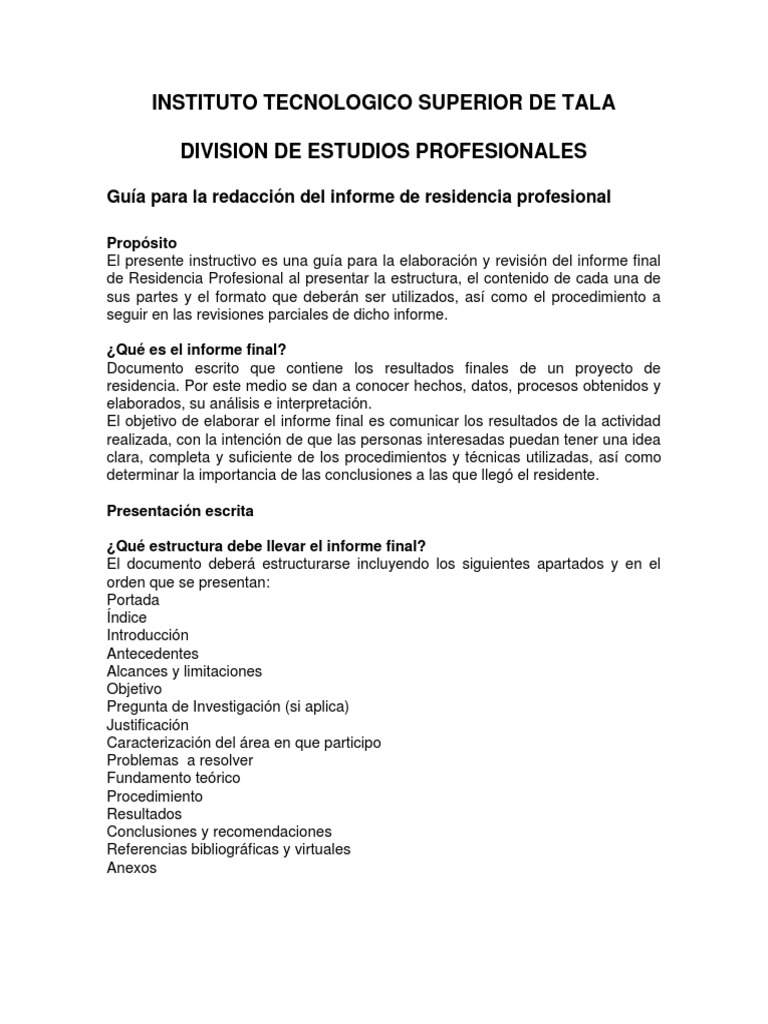Informe de Residencia Profesional | PDF | Software | Teoría