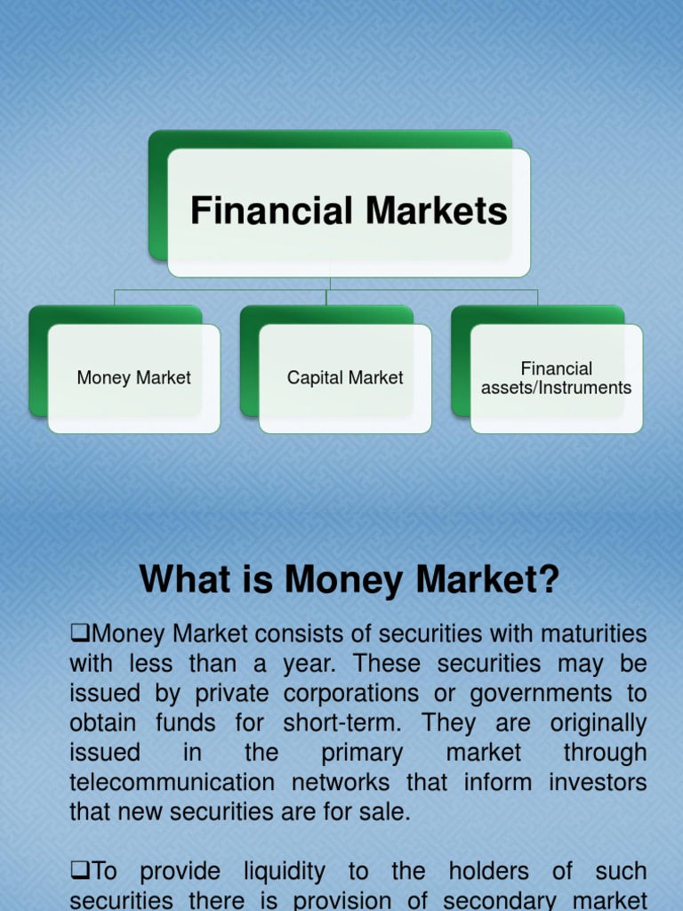 Money Market Instruments Guide | PDF | Money Market | Financial Markets