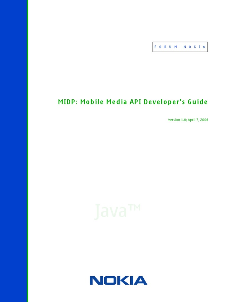 MIDP Mobile Media API Developers Guide v1 0 en | PDF | Codec | Application Programming Interface