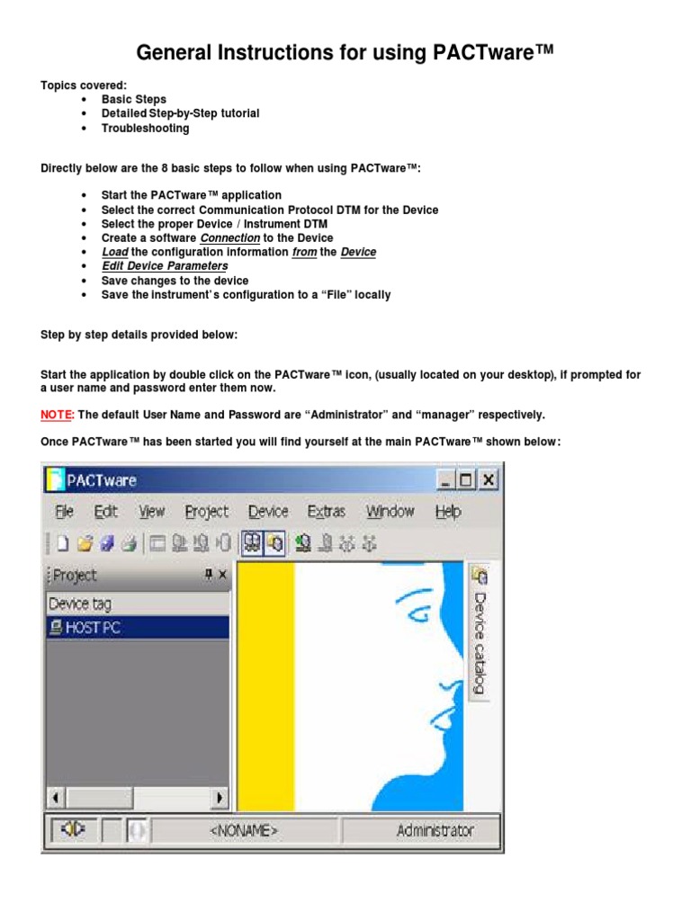 General Instructions For Using PACTware | PDF | Icon (Computing ...