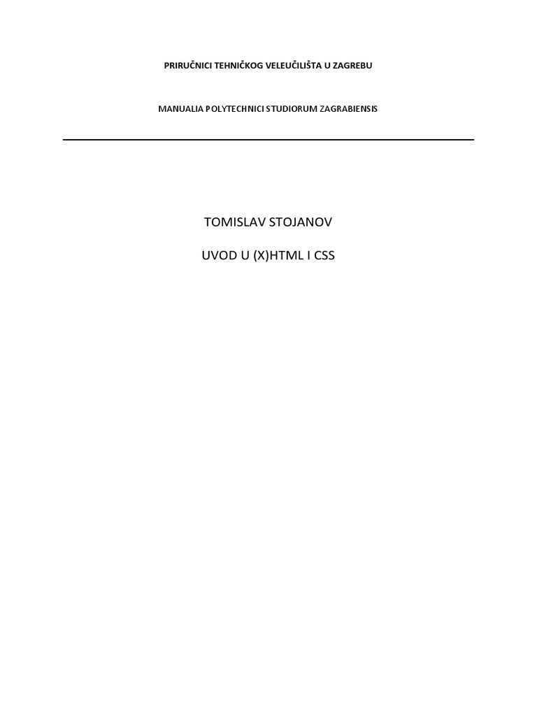 HTML Skripta 2013/2014 | PDF