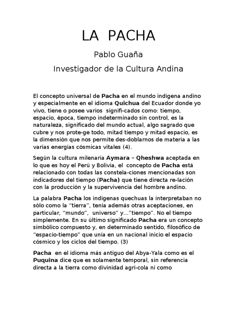 LA PACHA | Tierra | Hora