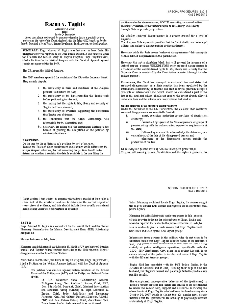 Razon v. Tagitis | PDF | Practice Of Law | Virtue