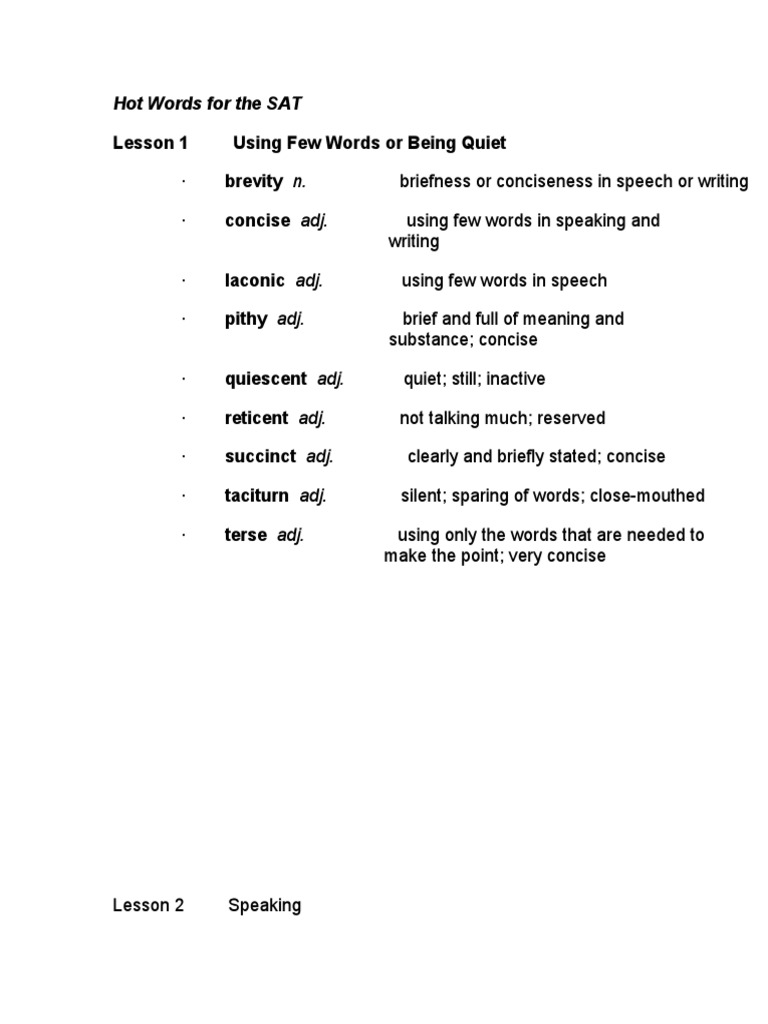 Hot Words For The SAT Listed Un | PDF | Psychological Concepts | Science