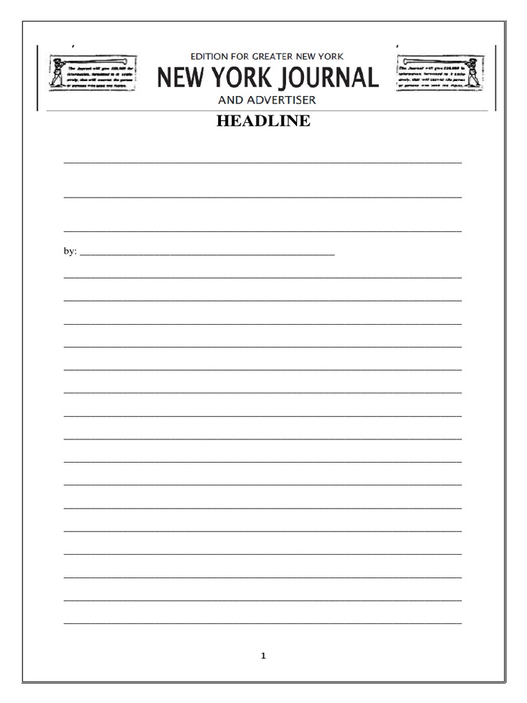 Yellow Journalism Worksheet | PDF