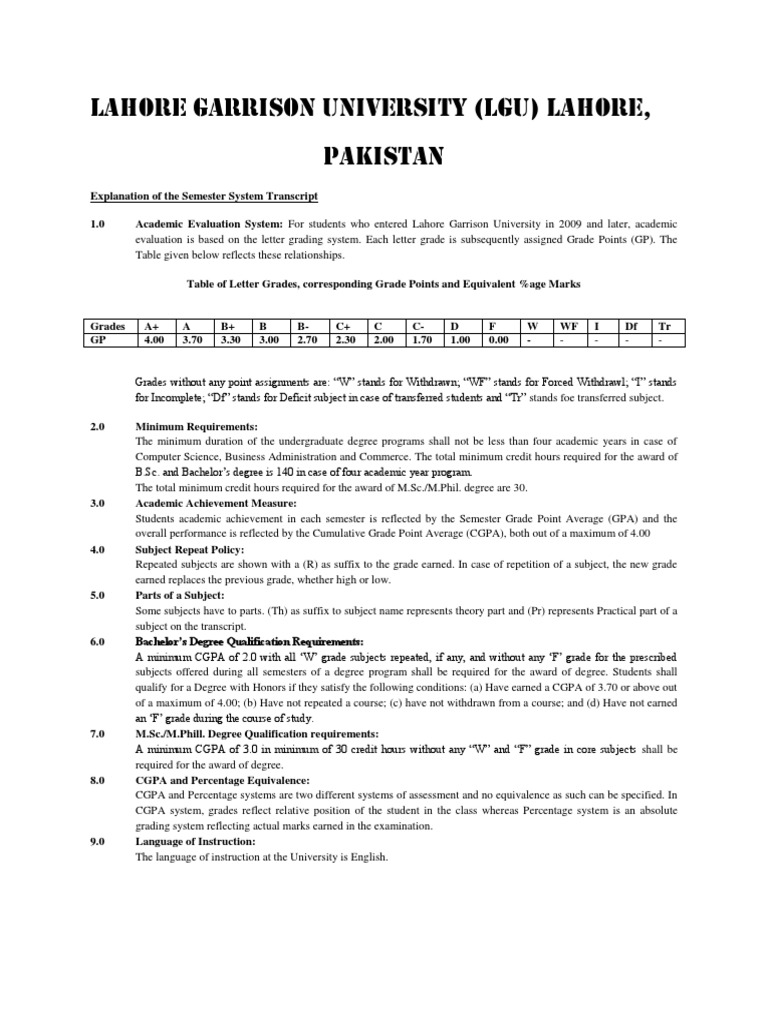 University of Engineering and Technology Result Card | PDF | Grading ...