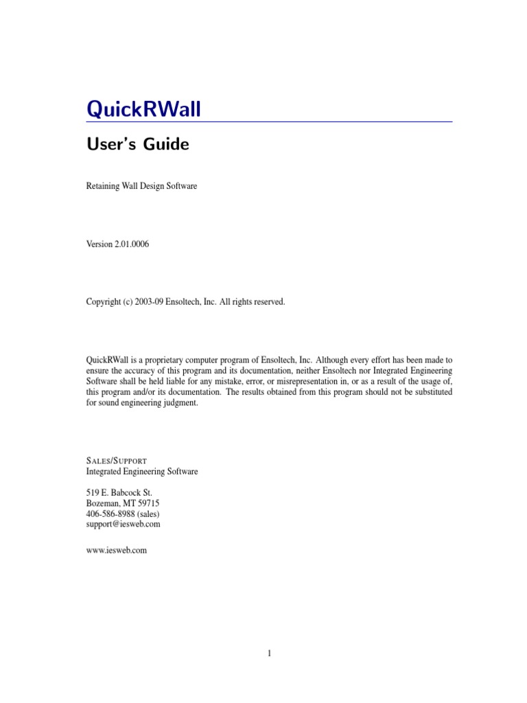 Quick R Wall 20 Users Guide | PDF | World Wide Web | Internet & Web