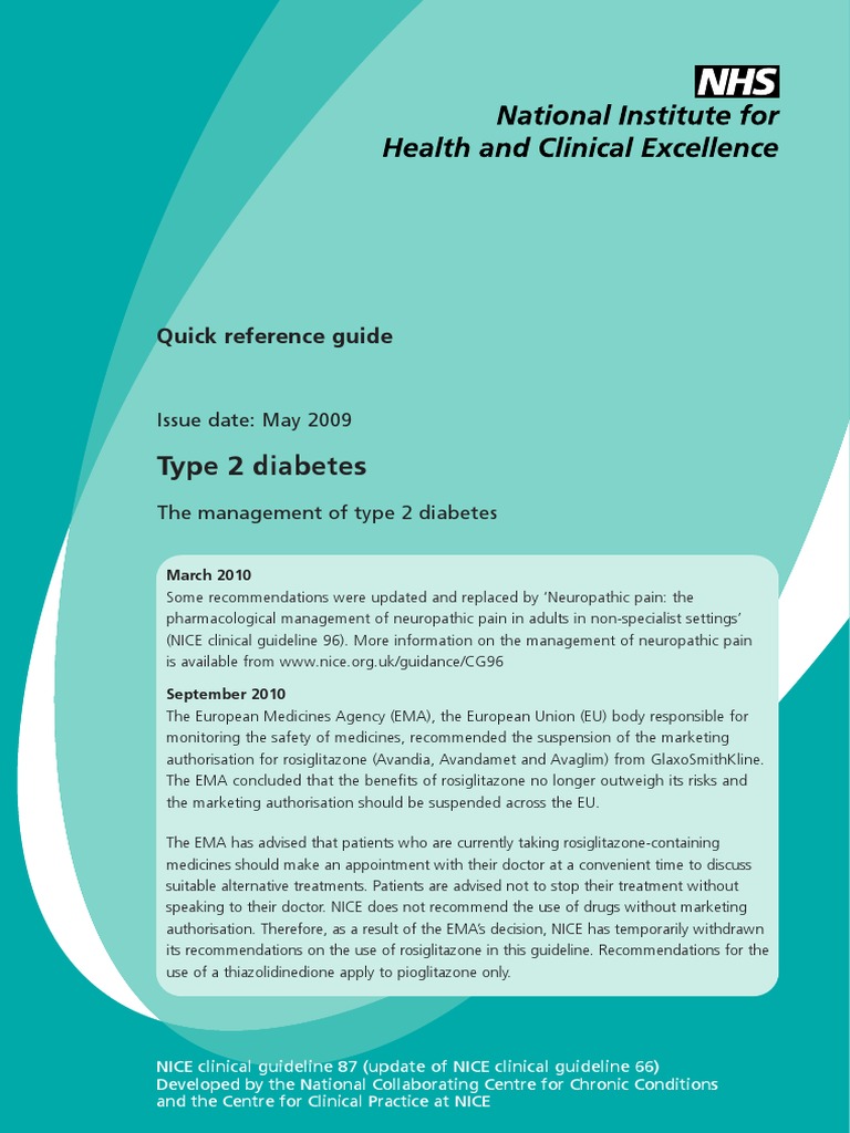 Type 2 Diabetes: Quick Reference Guide | PDF | Diabetes Mellitus Type 2 ...