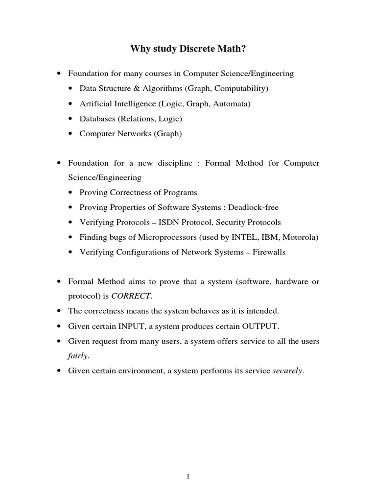 Why Study Discrete Math?: Fairly | PDF