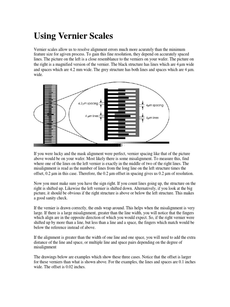 Measuring Alignment Errors Using Vernier Scales | PDF | Teaching ...