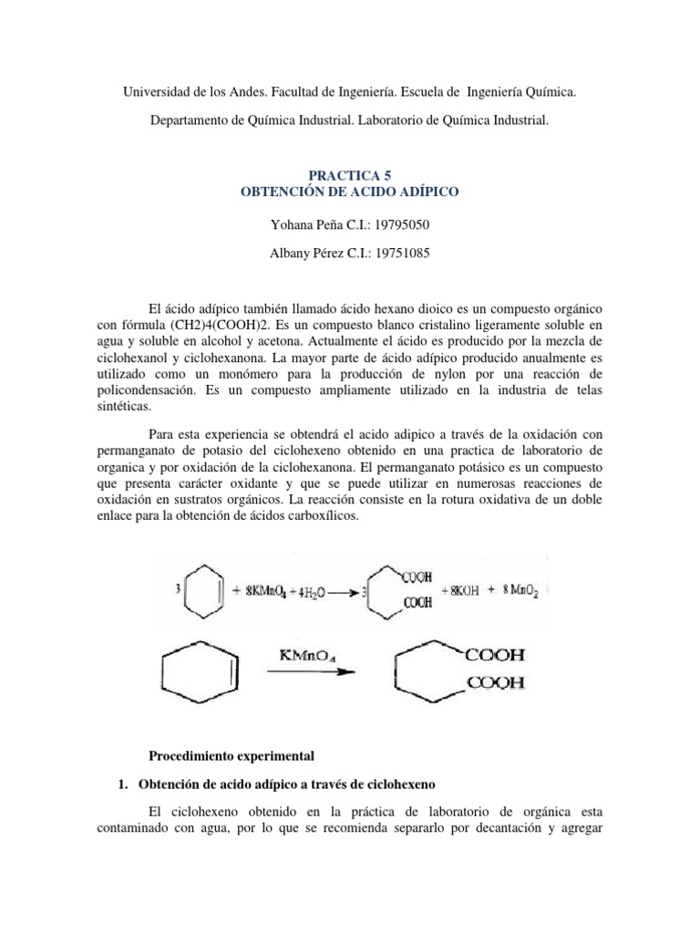 Acido Adipico | PDF | Ácido carboxílico | Redox
