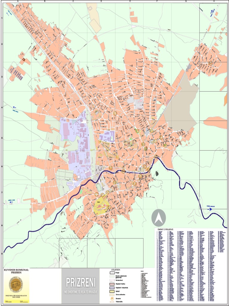 Harta e Rrugëve Të Prizrenit | PDF