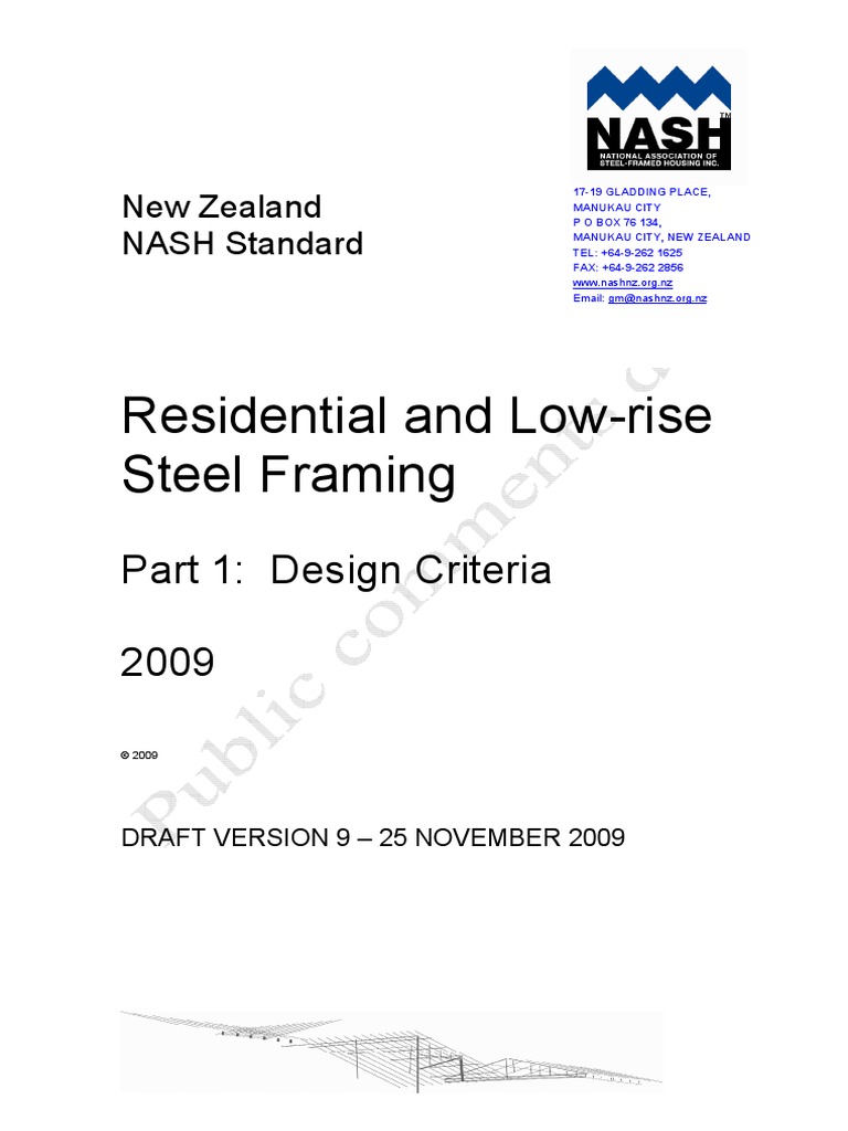 Residential and Low-Rise Steel Framing NZ-Public Comment | PDF ...
