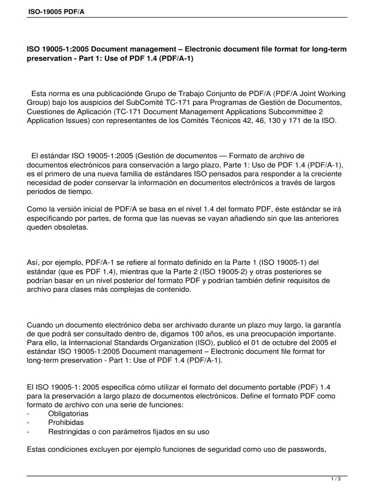 Iso 19005 - PDF A | PDF | Formato de Documento Portable | Organización ...