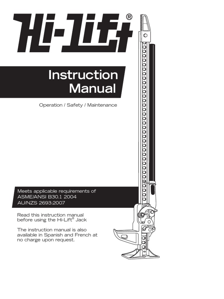 Instruction Manual: Operation / Safety / Maintenance | PDF | Elevator ...