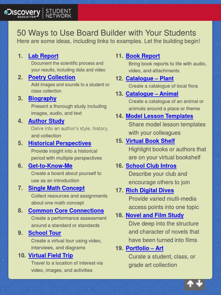 50 Ways To Use Board Builder | PDF | Teaching Mathematics | Cognitive ...
