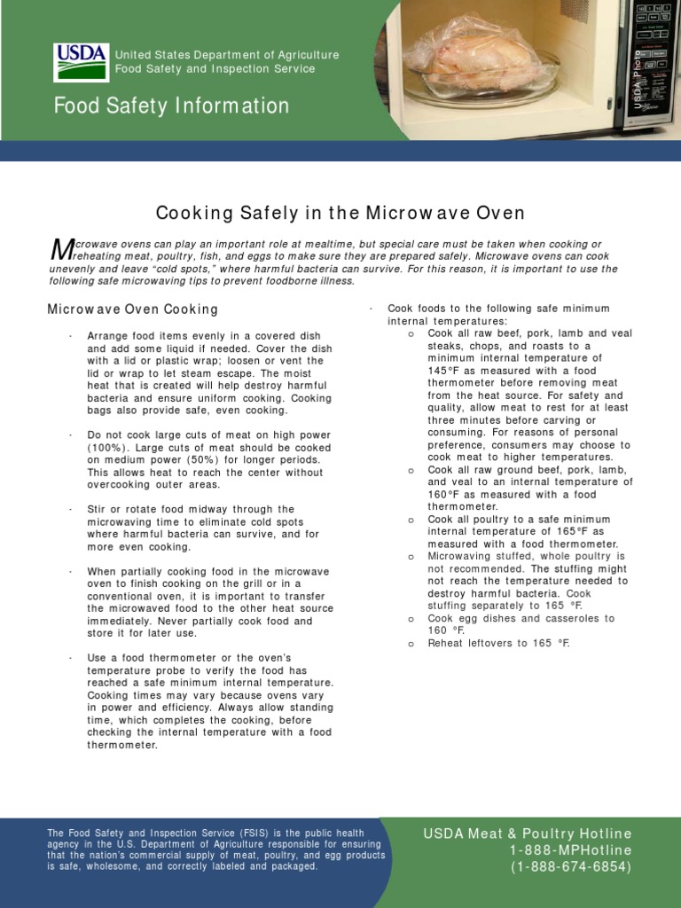 Microwave Cooking Safety Guidelines | PDF