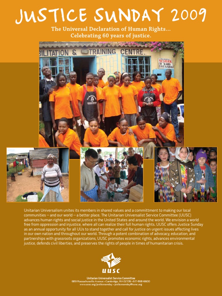 Justice Sunday 2009 - Celebrating 60 Years of The Universal Declaration ...