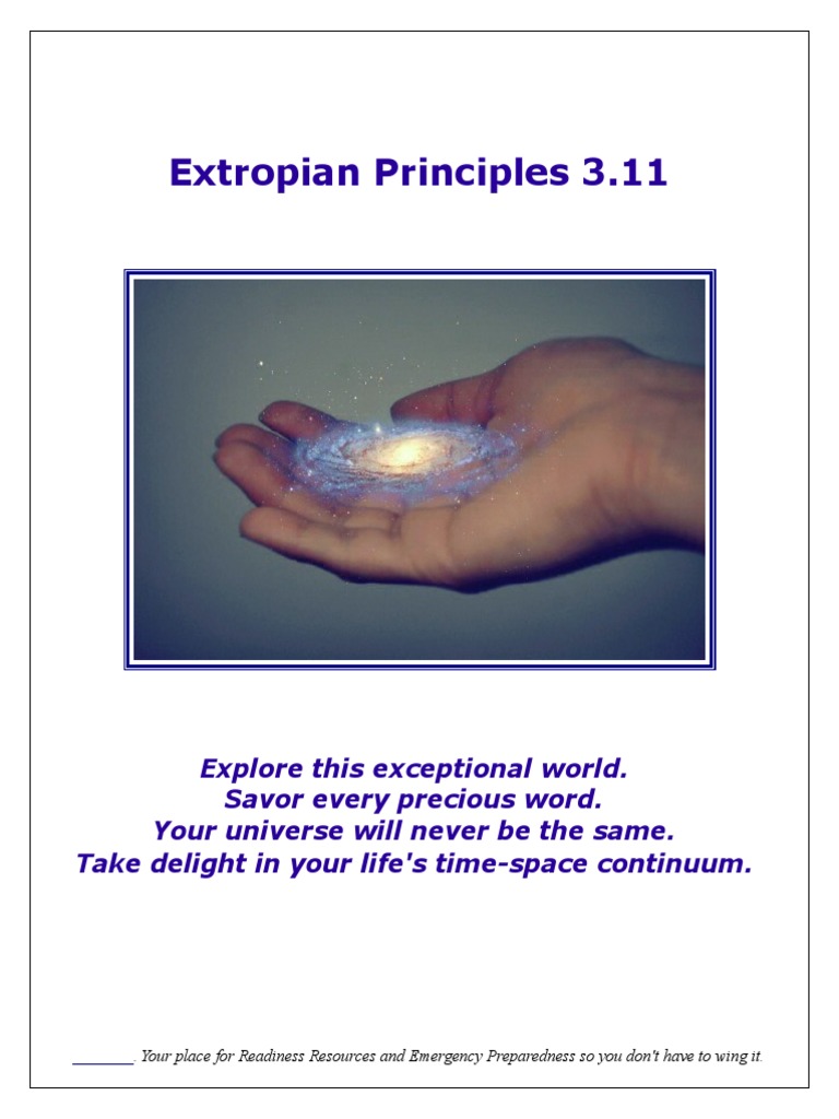 Max More - The Principles of Extropy | PDF | Psychology | Philosophical ...