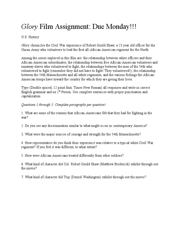 Civil War Film Analysis Assignment | PDF | Social Science | Travel