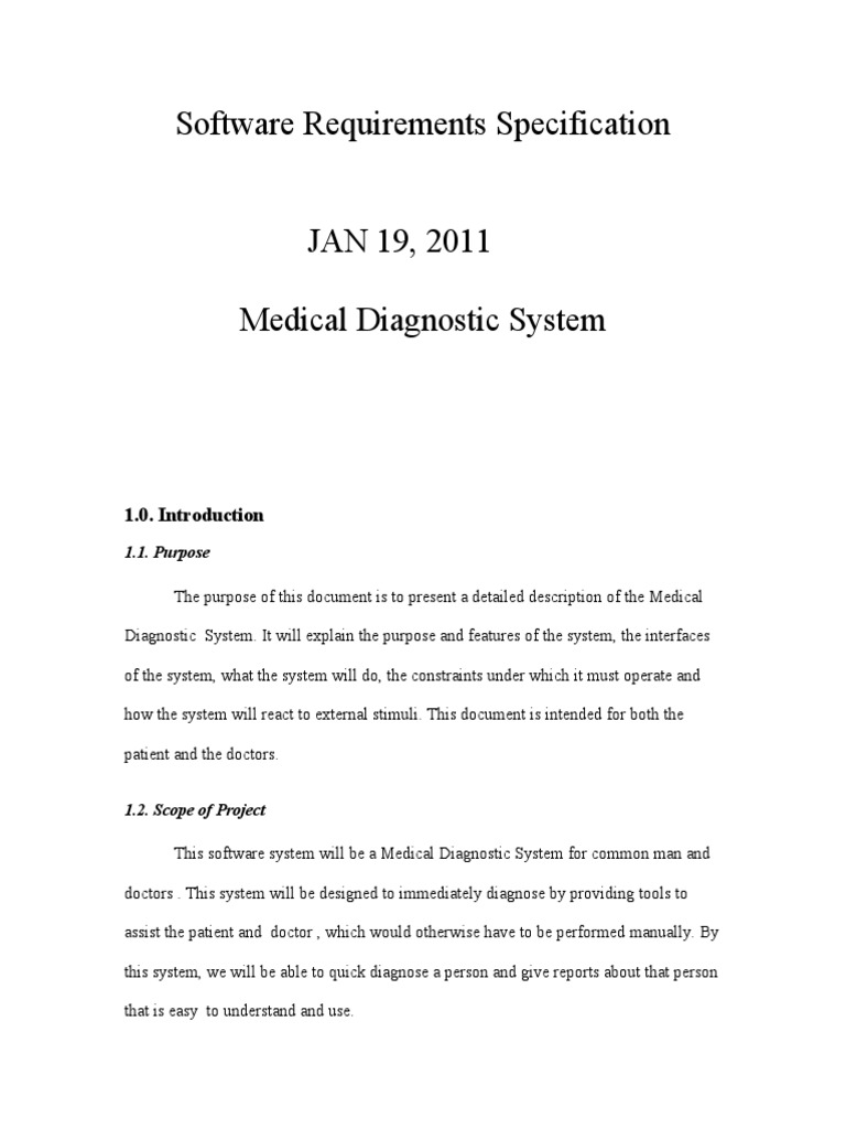Medical Diagnostic System Pdf Clinical Medicine Health Sciences