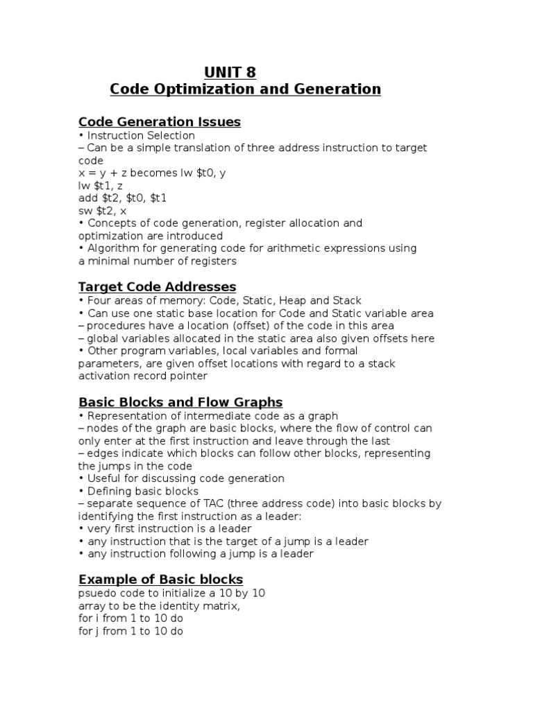 Code Optimization Code Generation | PDF | Subroutine | Vertex (Graph Theory)