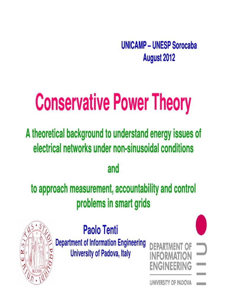 Conservative Power Theory Overview | PDF | Ac Power | Passivity ...