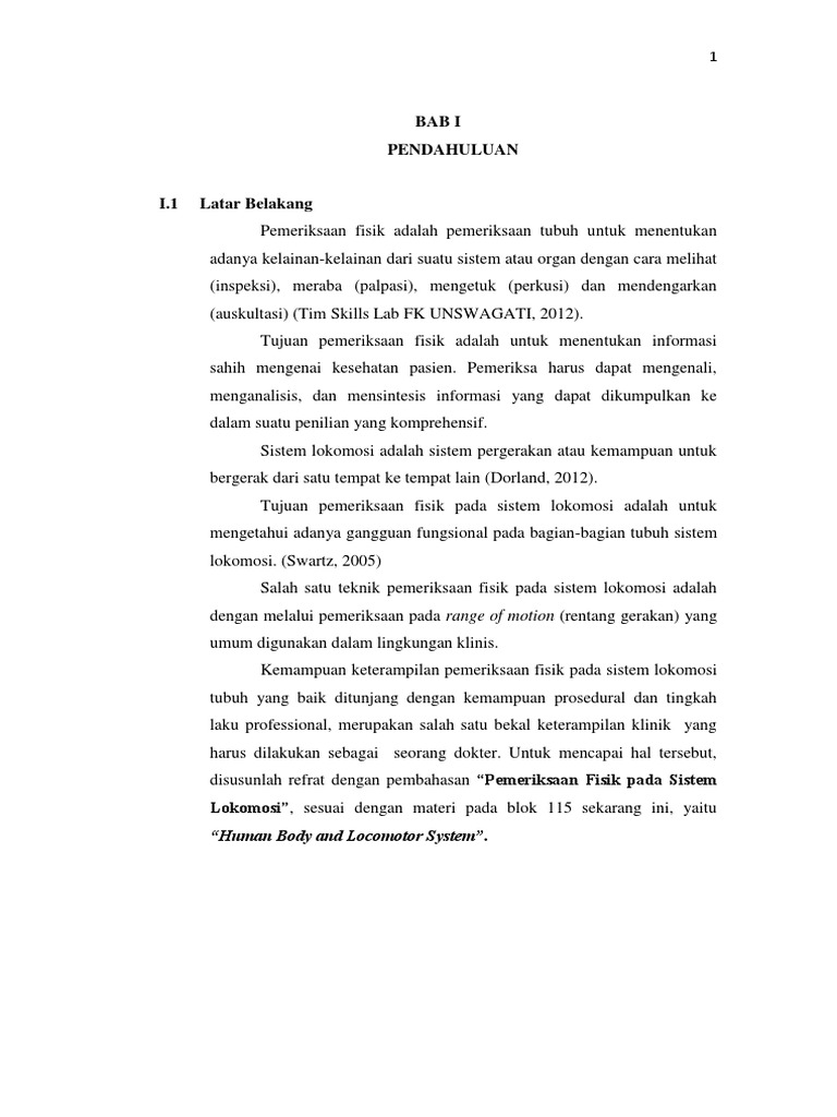 Pemeriksaan Fisik Sistem Lokomosi | PDF
