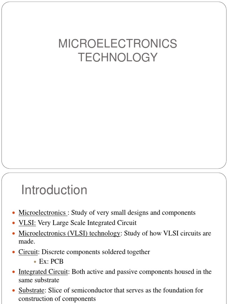 Microelectronics Tech | PDF | Crystal Structure | Integrated Circuit