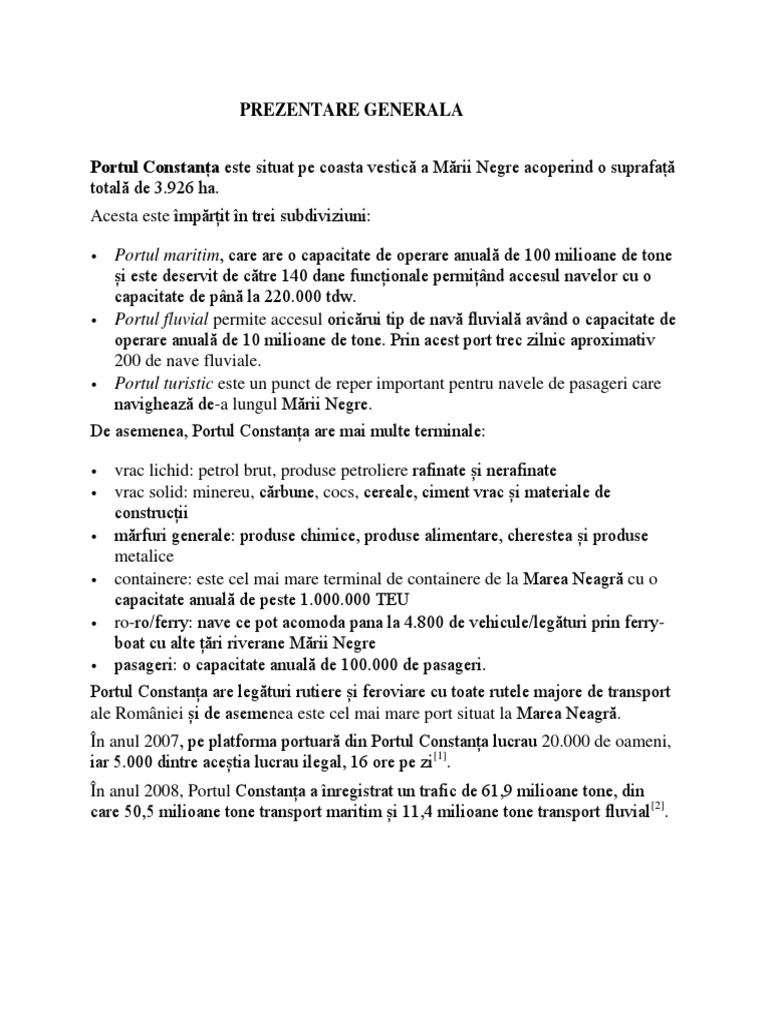 Portul Constanta | PDF