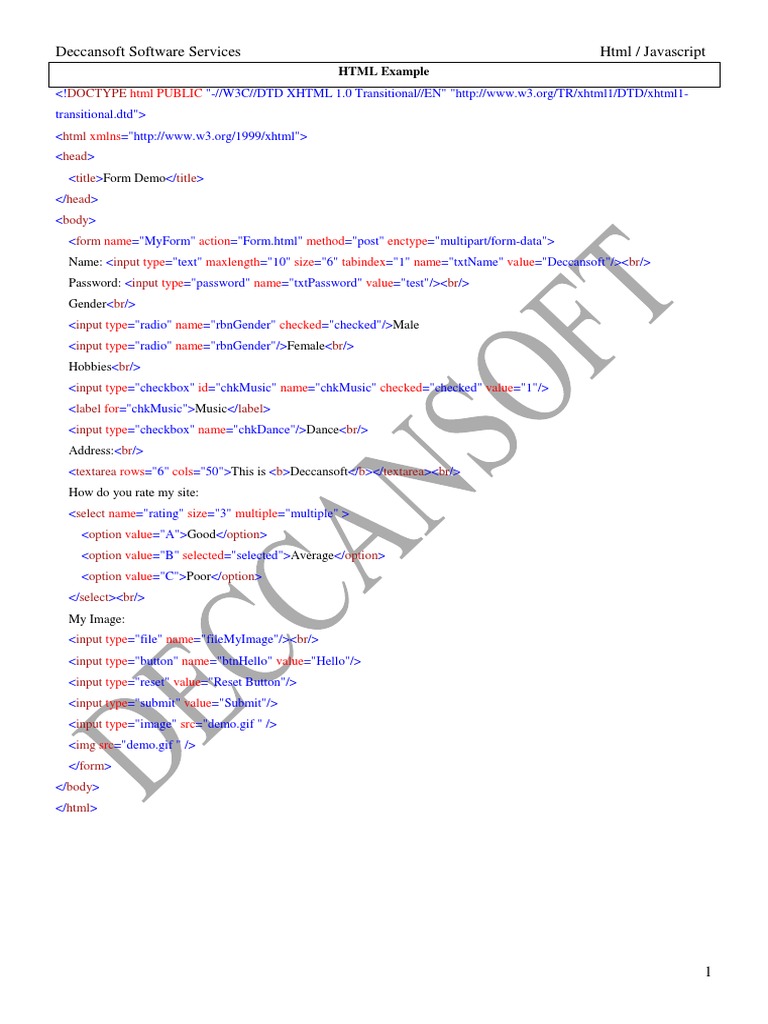 02 Html And Javascript Intro Pdf Document Object Model Java Script 