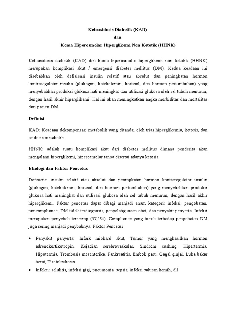 Komplikasi Akut Diabetes | PDF