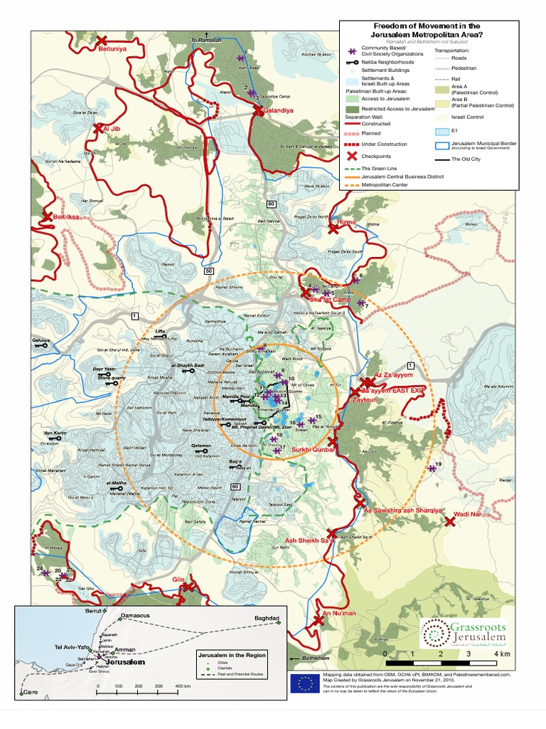 Grassroots Jerusalem's Jerusalem Map | PDF | Travel