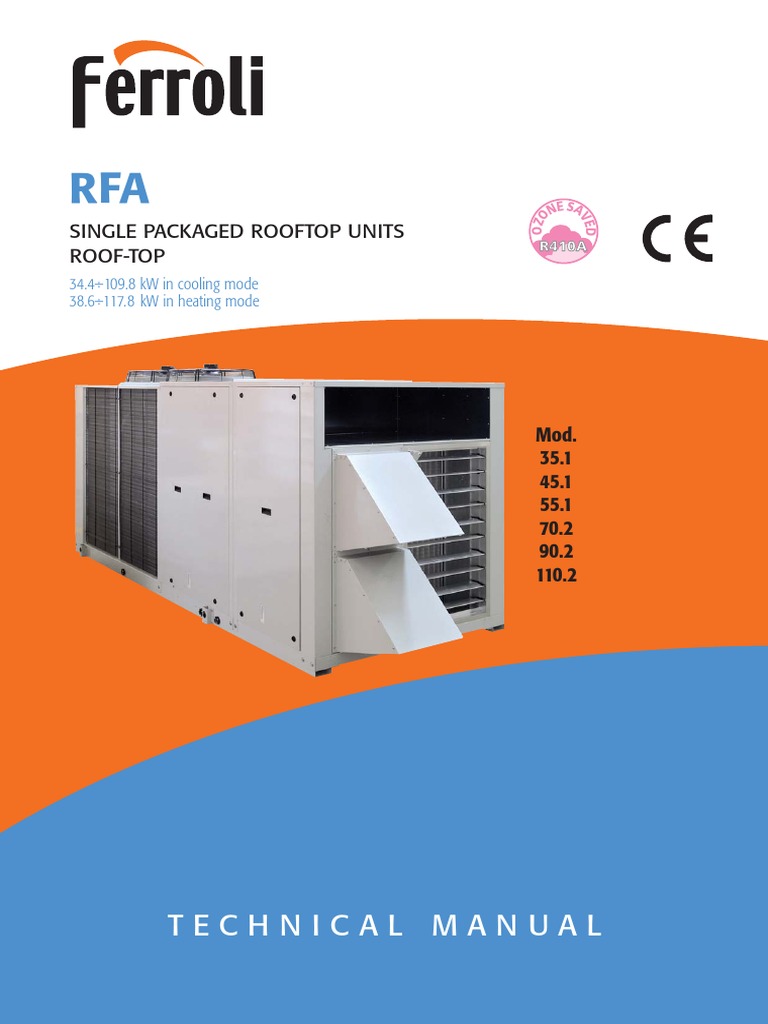 1556 RFA Manual Tehnic | PDF | Hvac | Air Conditioning