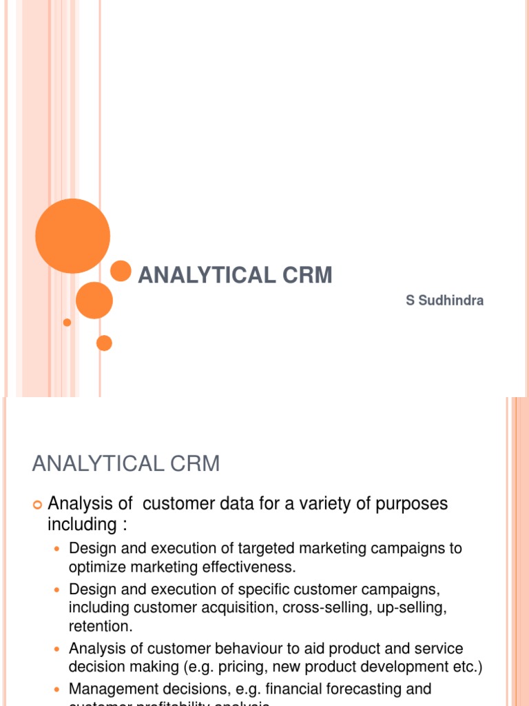 Analytical CRM | PDF | Customer Relationship Management | Market ...