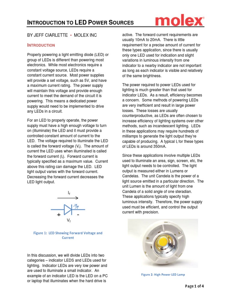 I LED P S: Ntroduction To Ower Ources | PDF | Light Emitting Diode ...