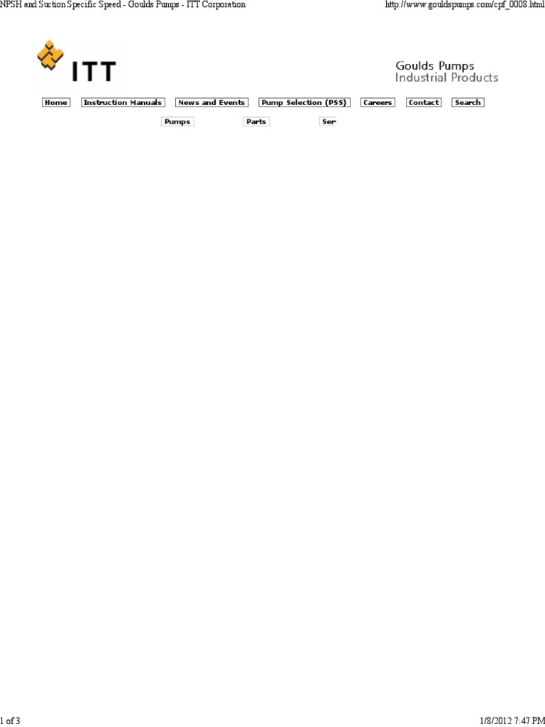 NPSH & Suction Speed Guide | PDF | Pump | Chemical Engineering