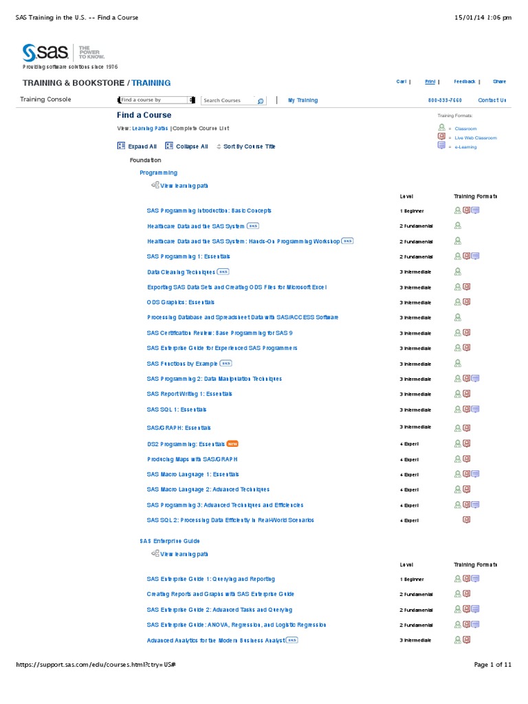 SAS Training | PDF | Jmp (Statistical Software) | Sas (Software)