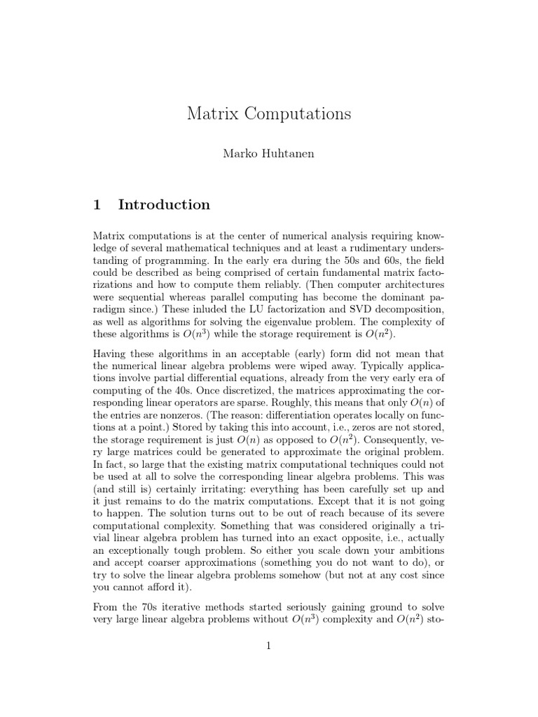 Iterative Matrix Computation | PDF | Matrix (Mathematics) | Eigenvalues And Eigenvectors