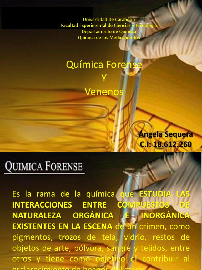 Quimica de Los Medicamentos. Quimica Forense, Venenos Que No Dejan Rastros | PDF | Materiales ...