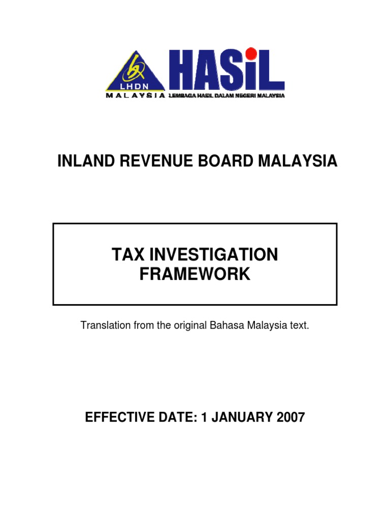 Tax Investigation Framework | PDF | Taxes | Tax Evasion