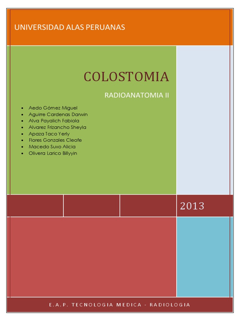 Complicaciones y cuidados en colostomía | PDF | Cáncer colonrectal ...