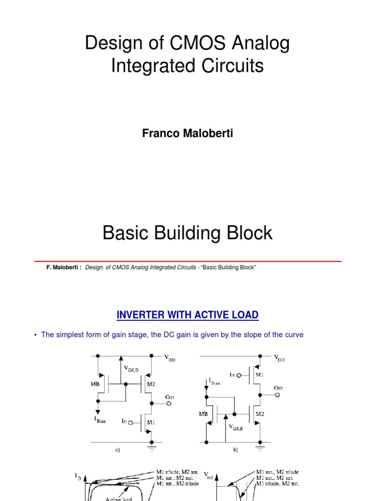 Basic Building Block | PDF | Cmos | Amplifier